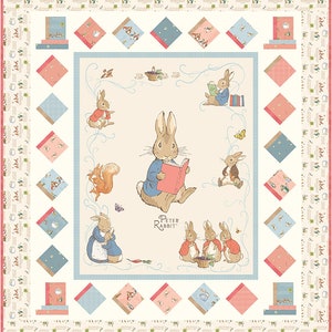 The Tale of Peter Rabbit Main Print Cream Priced by the 1/2 Yard/cut ...