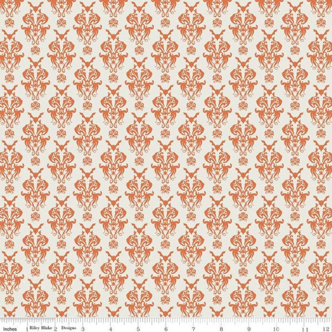 Damask Orange - Spooky Hollow - Halloween - 100% Cotton - Melissa ...