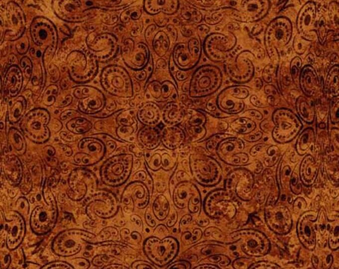 Tooled Leather on Rust - Priced by the Half Yard/cut Continuous ...