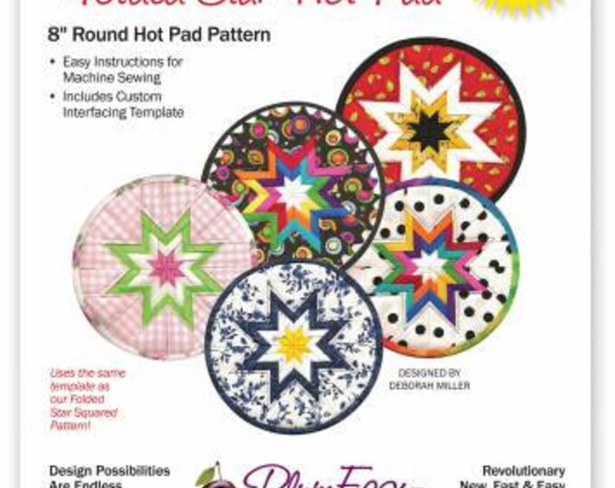 Rounded Folded Star Hot Pad Pattern - Plum Easy Patterns - PEP101 - Etsy