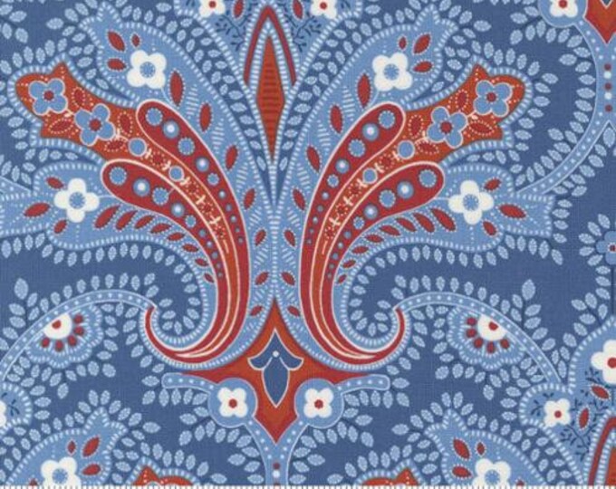 Indienne Paisley Blue - Sold by the Half Yard - Sunrise Side by Minnick ...