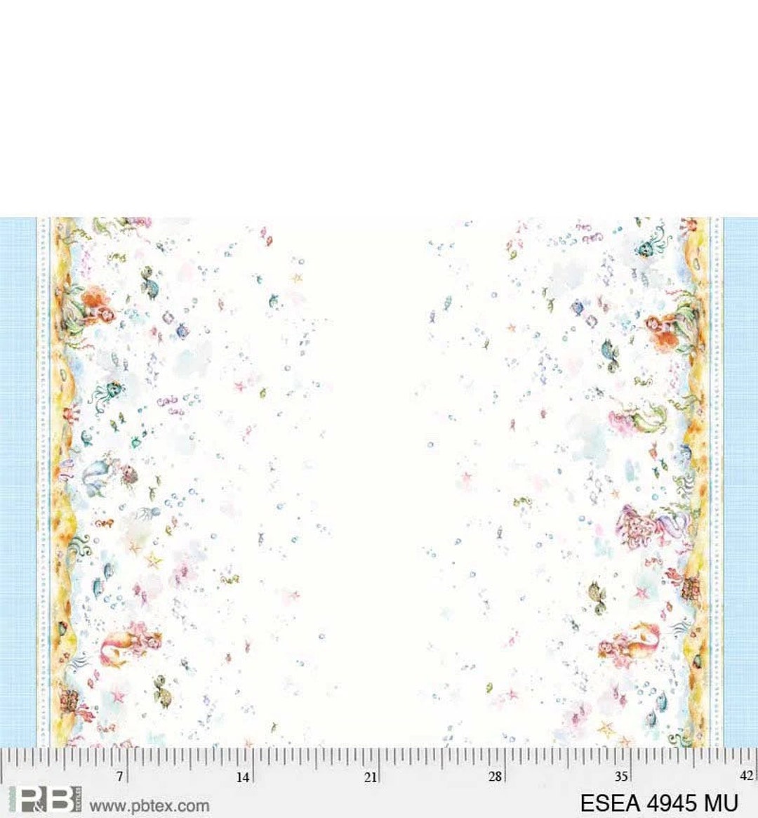 Enchanted Seas Mermaids Double Border - Sillier Than Sally Designs for ...