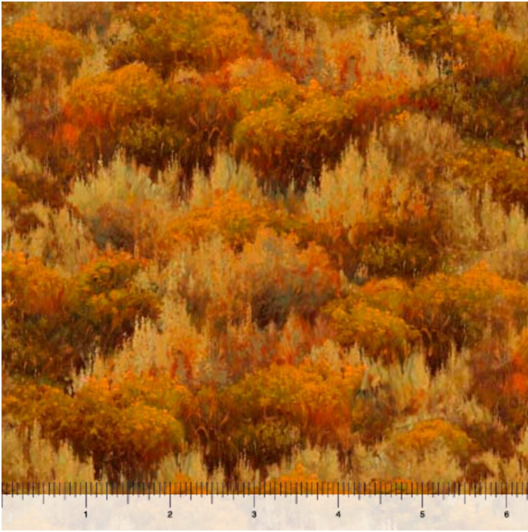 Grassland Rust Priced by the Half Yard Wild Bison by Dallen Lambson for ...