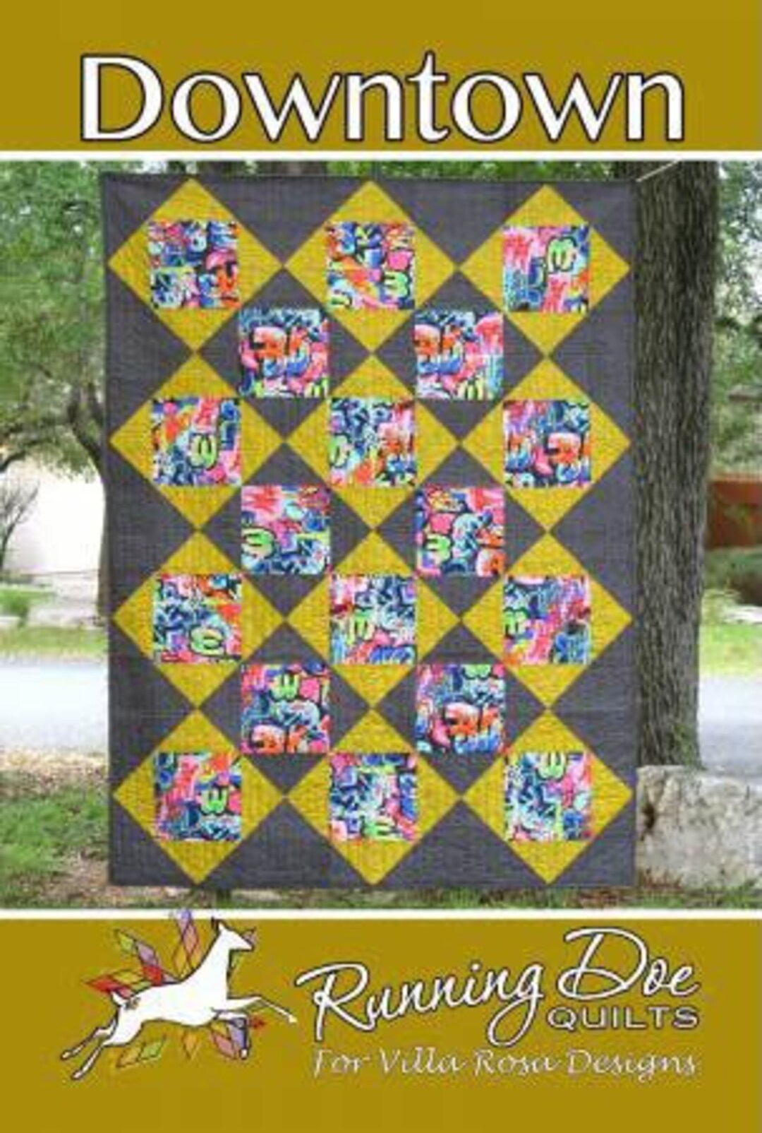 Downtown Quilt Pattern - Postcard Pattern - Running Doe - Villa Rosa ...