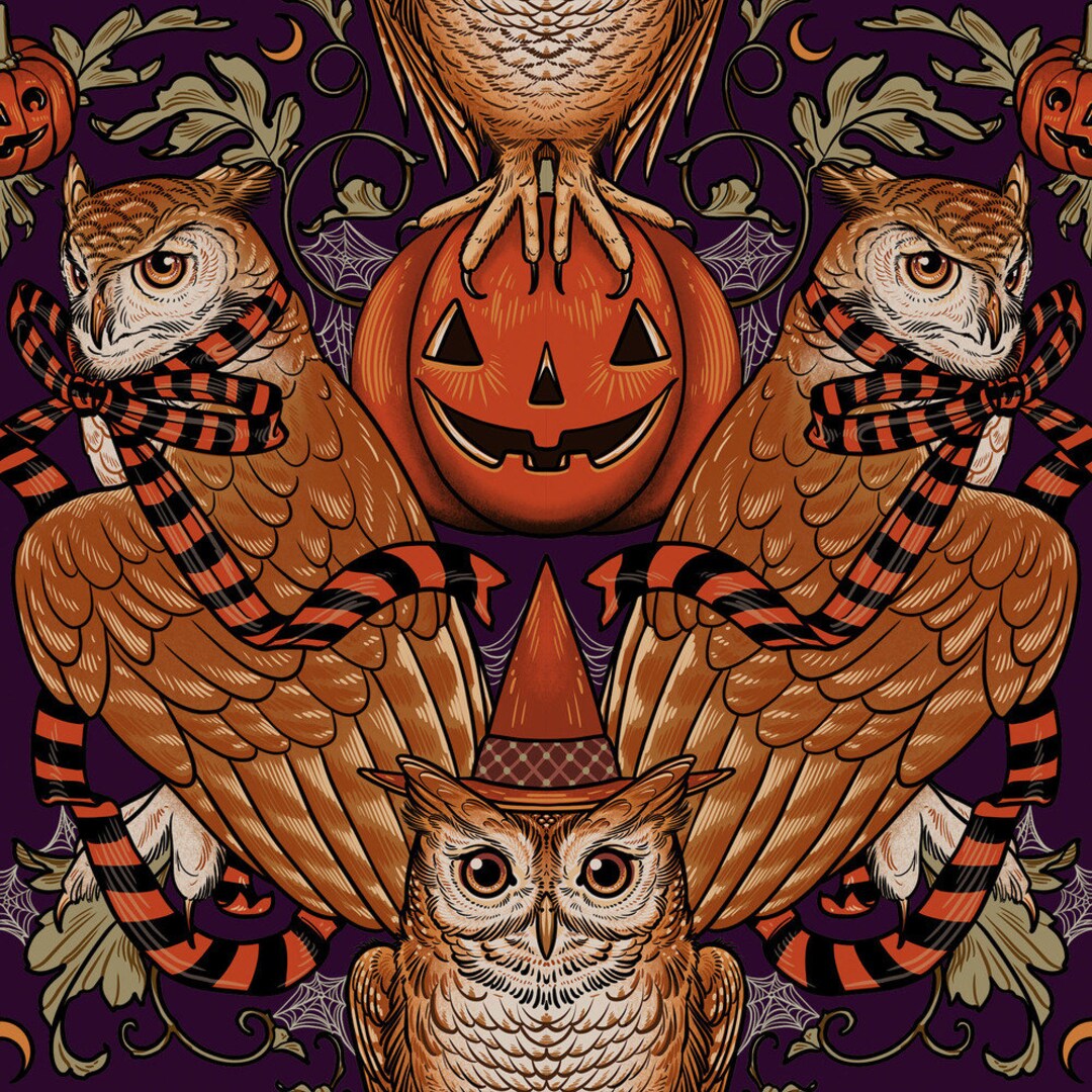 Wise Owl Olive - Priced by the Half Yard/cut Continuous - Mystic ...