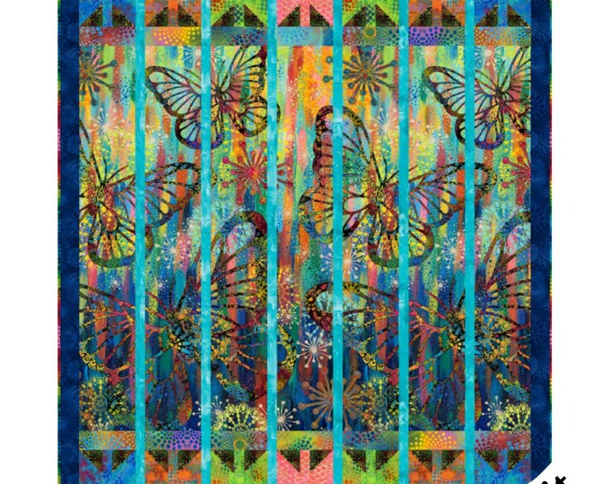 All A Flutter Quilt Kit - 52" X 64" - Butterfly Fields - Sue Penn for ...