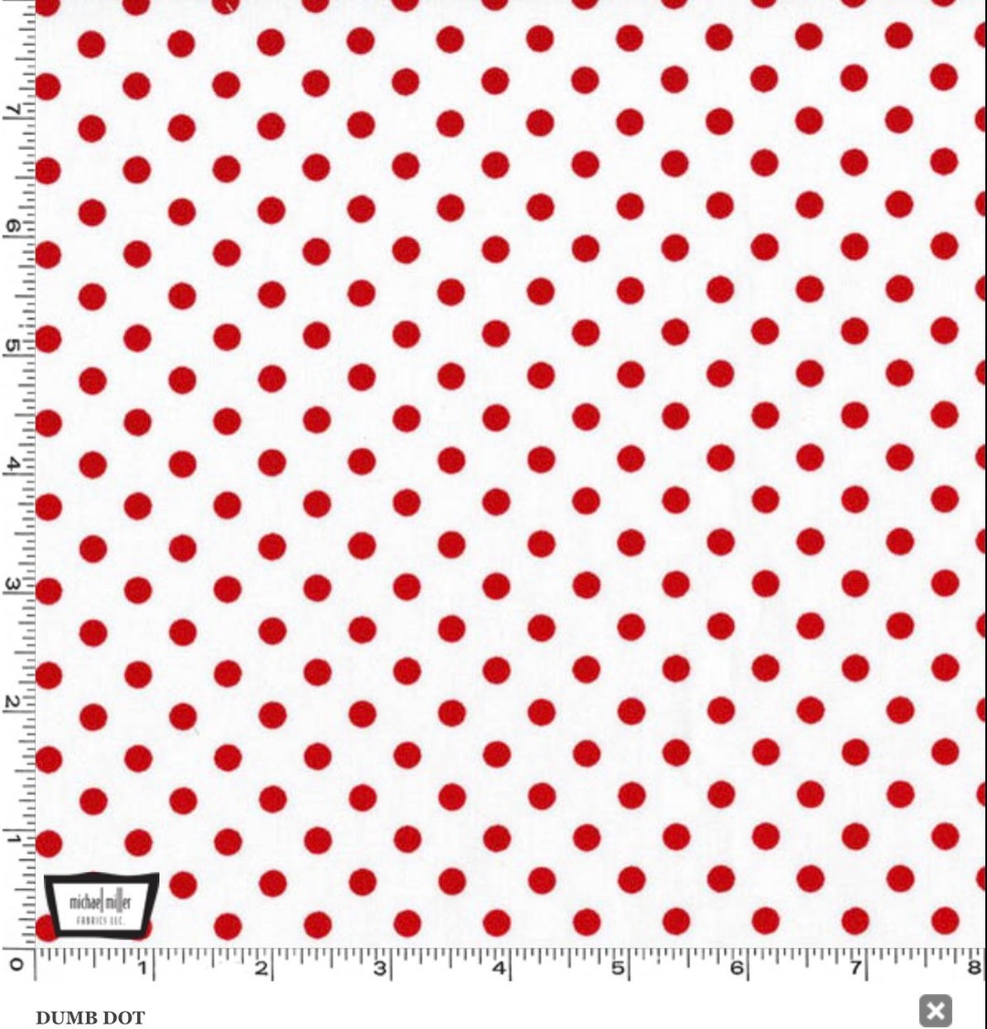 Dumb Dot Peppermint Sold by the Half Yard Michael Miller Fabrics CX2490 ...