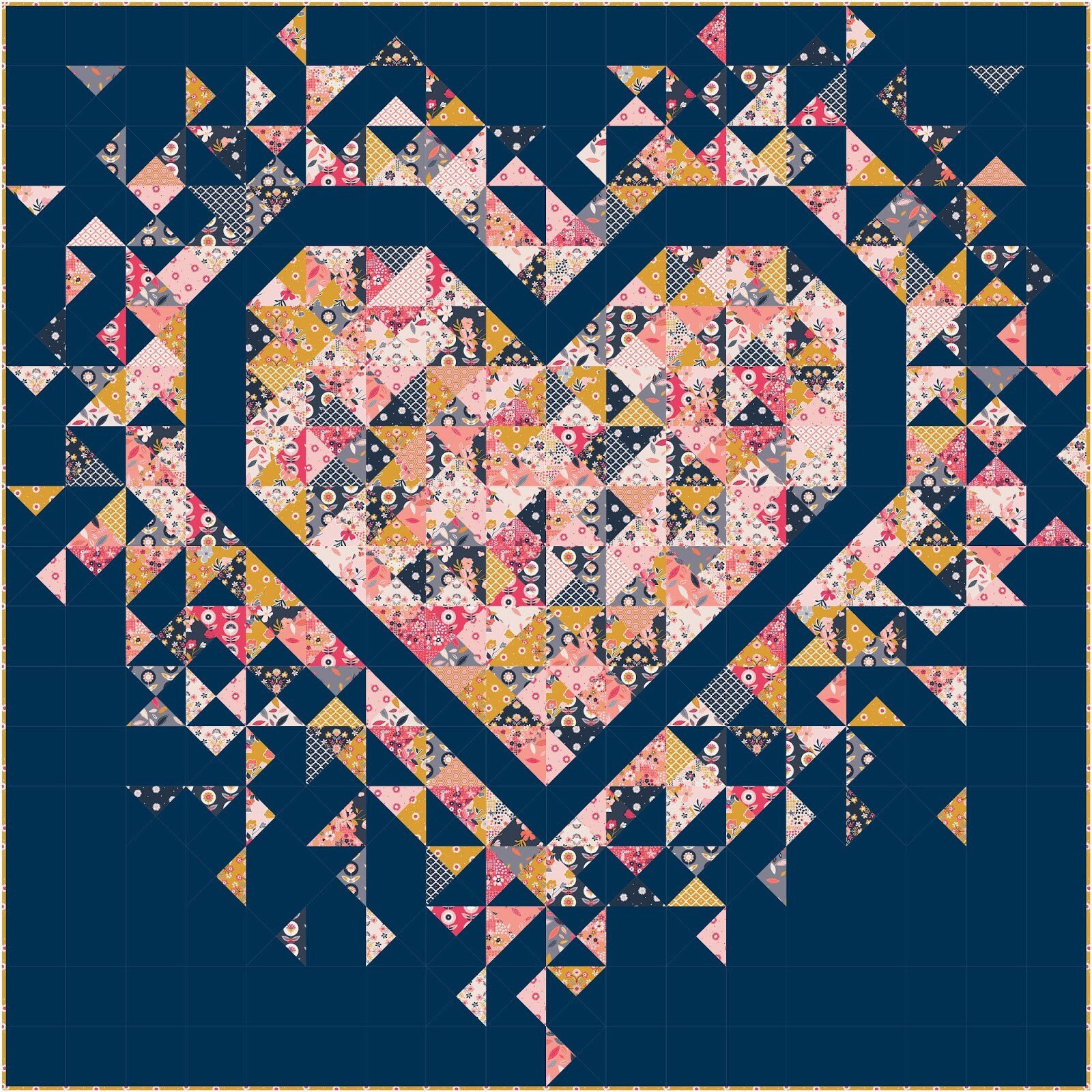 Exploding Heart Quilt Pattern Paper Pattern Slice of Pi - Etsy