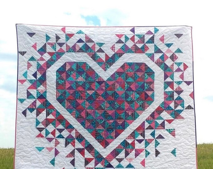 Exploding Heart Quilt Pattern - Paper Pattern - Slice of Pi Quilts ...