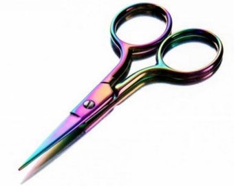 Rainbow Titanium Embroidery Scissors - Etsy