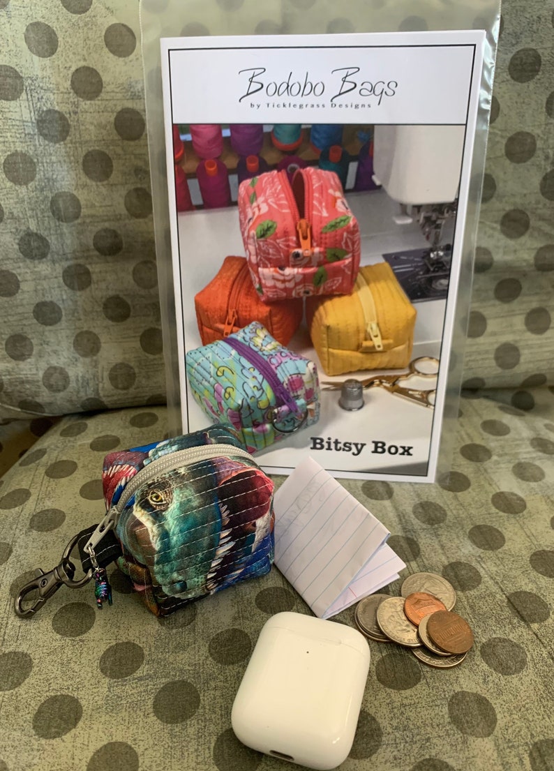 Bitsy Box Pattern by Bodobo Bags for Ticklegrass Designs - Etsy