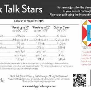 Block Talk Stars Quilt Pattern by Swirly Girls - Mult Sizes - SGD070 - Etsy