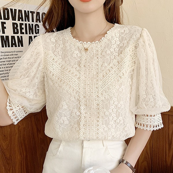 Lace Blouse - Etsy