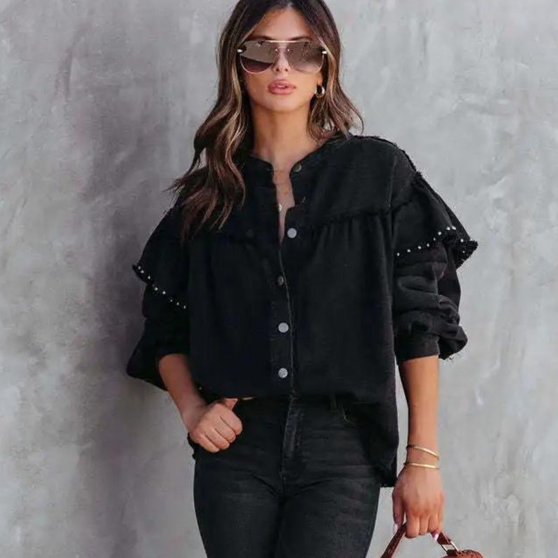 Retro Plaid Long-sleeved Shirt Jacket Women Women Long Flannel ...