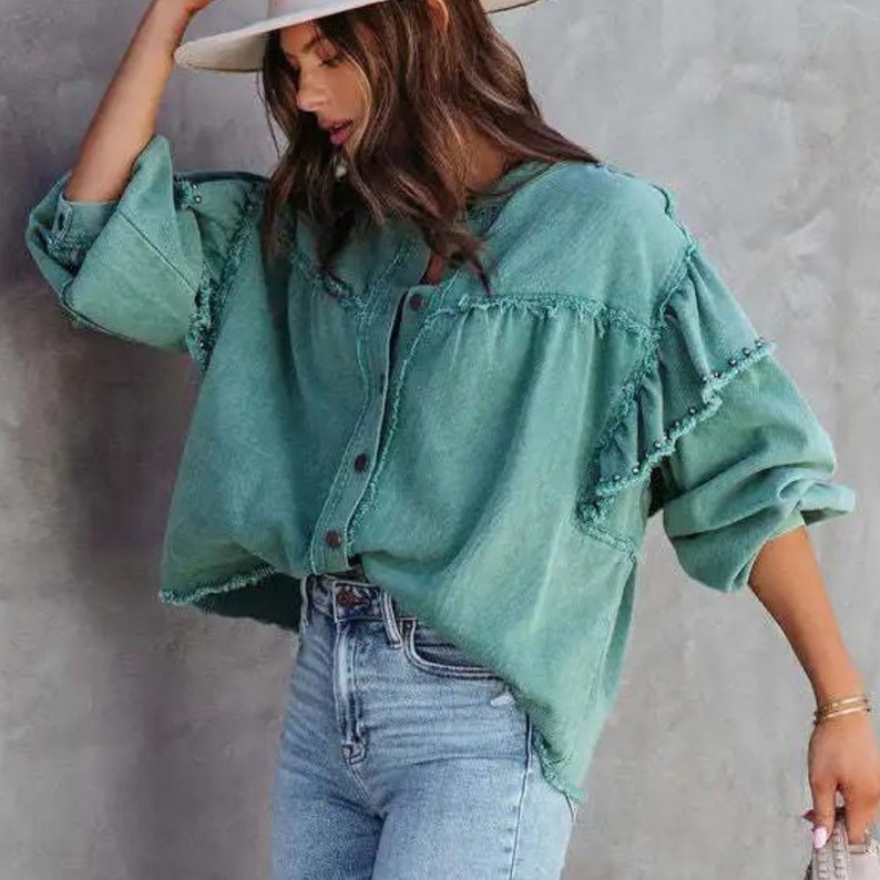 Retro Plaid Long-sleeved Shirt Jacket Women Women Long Flannel ...