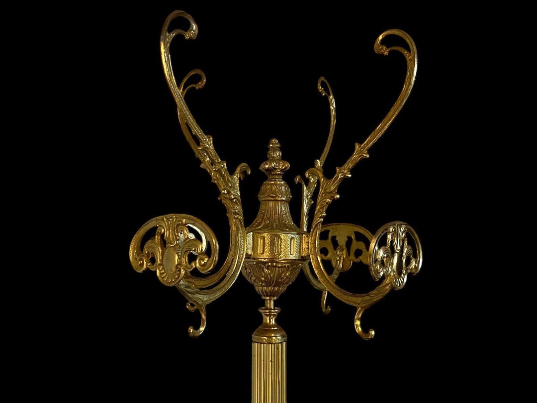 Italian Standing Coat Rack Vintage / Antique Coat Rack Hall Tree With ...