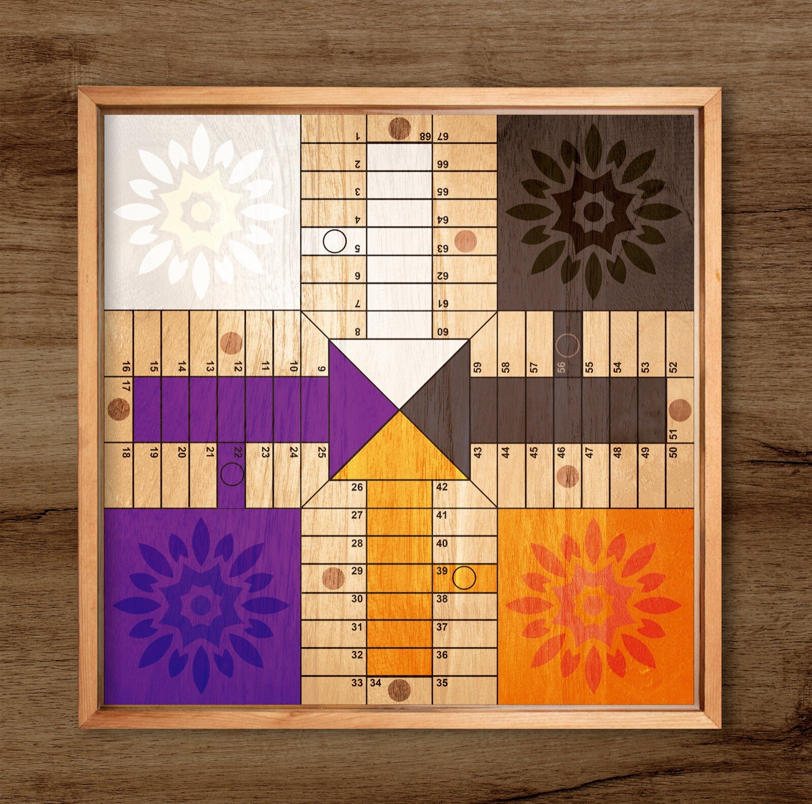 Parcheesi Board for 4 Players - ORIGINAL CLASSIC BOARD. Hand Made With ...