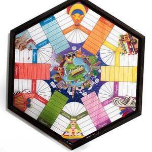 Parcheesi Board for 6 Players - COLOMBIAN BOARD. Hand Made With Wood ...