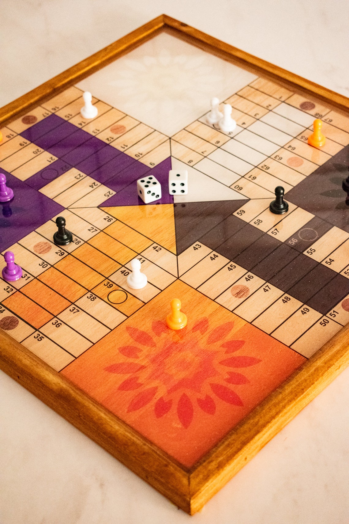 Parcheesi Board for 4 Players - ORIGINAL CLASSIC BOARD. Handmade With ...