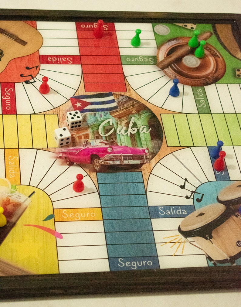 Parcheesi Board for 4 or 6 Players CUBA BOARD. Hand Made - Etsy