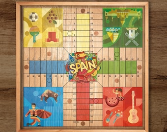 Parcheesi Board for 4 Players DOMINICAN REPUBLIC BOARD. Hand Made With ...