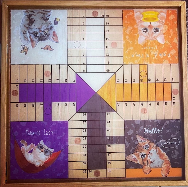 Parcheesi Board for 4 Players - CUSTOM BOARD. You Choose Your Own ...
