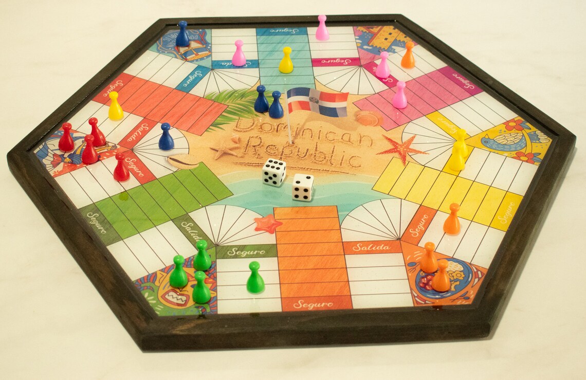 Parcheesi Board for 6 Players Dominican Republic Board. Hand - Etsy