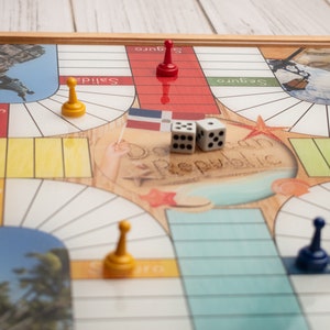 Parcheesi Board for 4 Players - DOMINICAN REPUBLIC BOARD. Hand Made ...