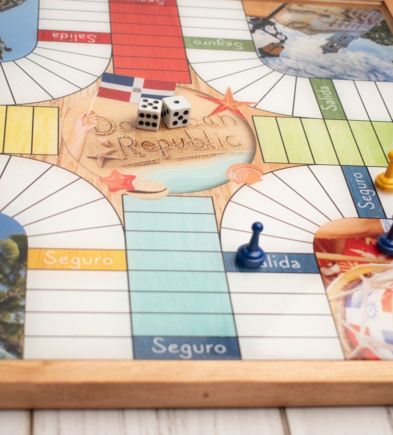 Parcheesi Board for 4 players DOMINICAN REPUBLIC BOARD. Hand | Etsy