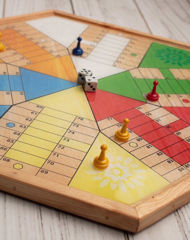 Parcheesi Board for 6 Players ORIGINAL CLASSIC BOARD. Hand - Etsy New ...