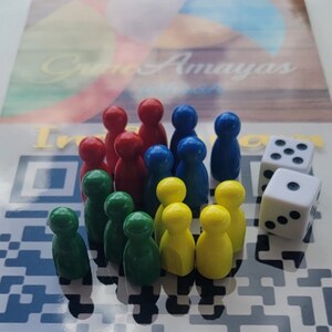 Parcheesi Board for 4 Players - DOMINICAN REPUBLIC BOARD. Hand Made ...