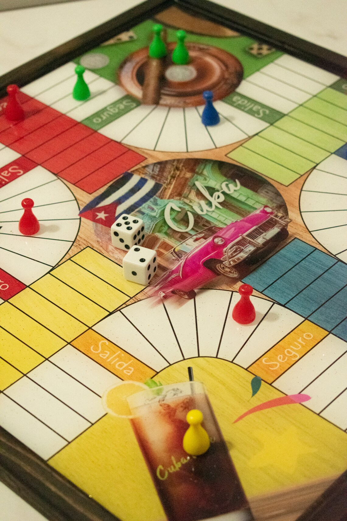 Parcheesi Board for 4 or 6 Players CUBA BOARD. Hand Made | Etsy