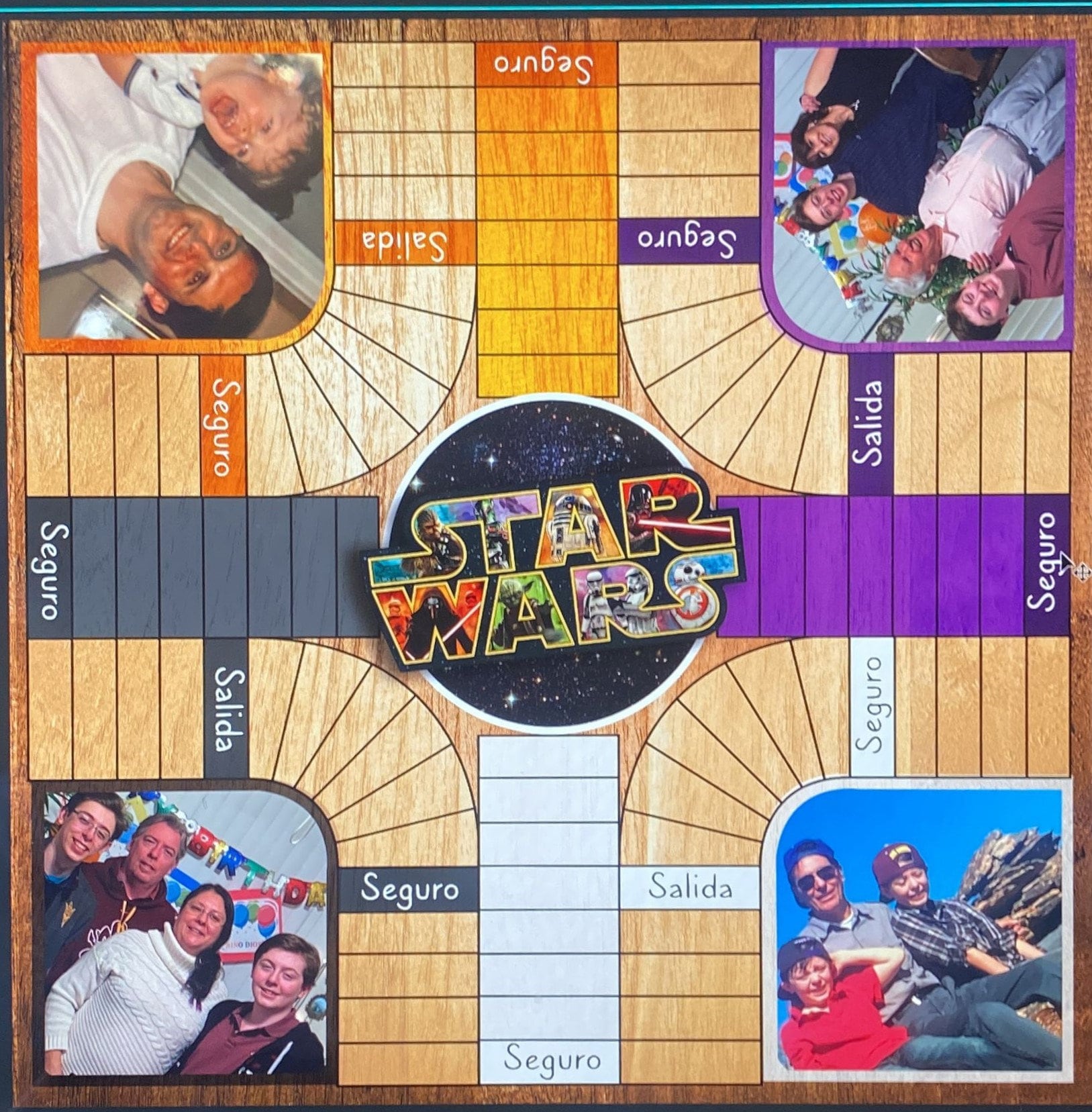 Parcheesi Board for 4 Players - CUSTOM BOARD. You Choose Your Own ...