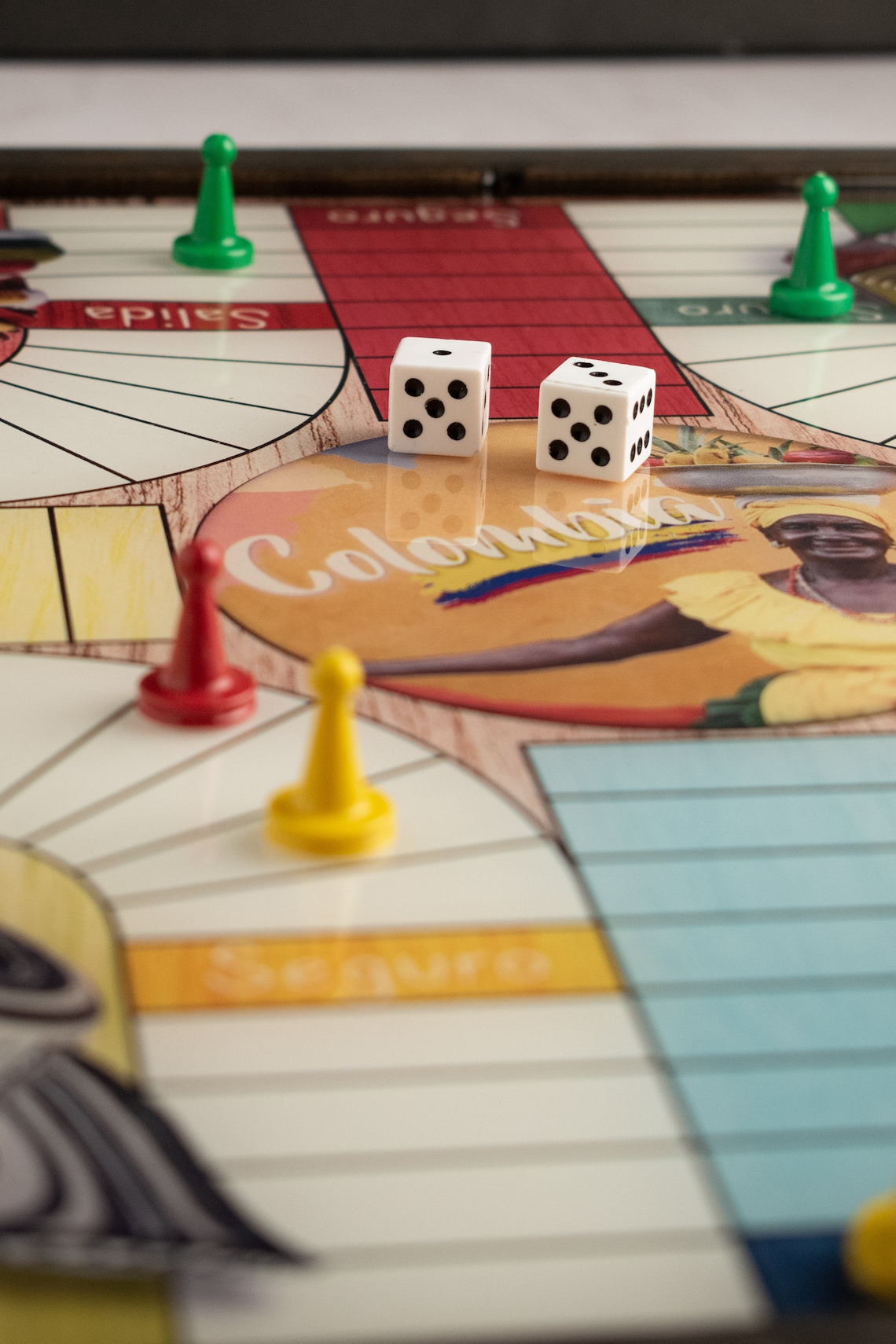 Parcheesi Board for 4 Players COLOMBIA BOARD. Hand Made With | Etsy