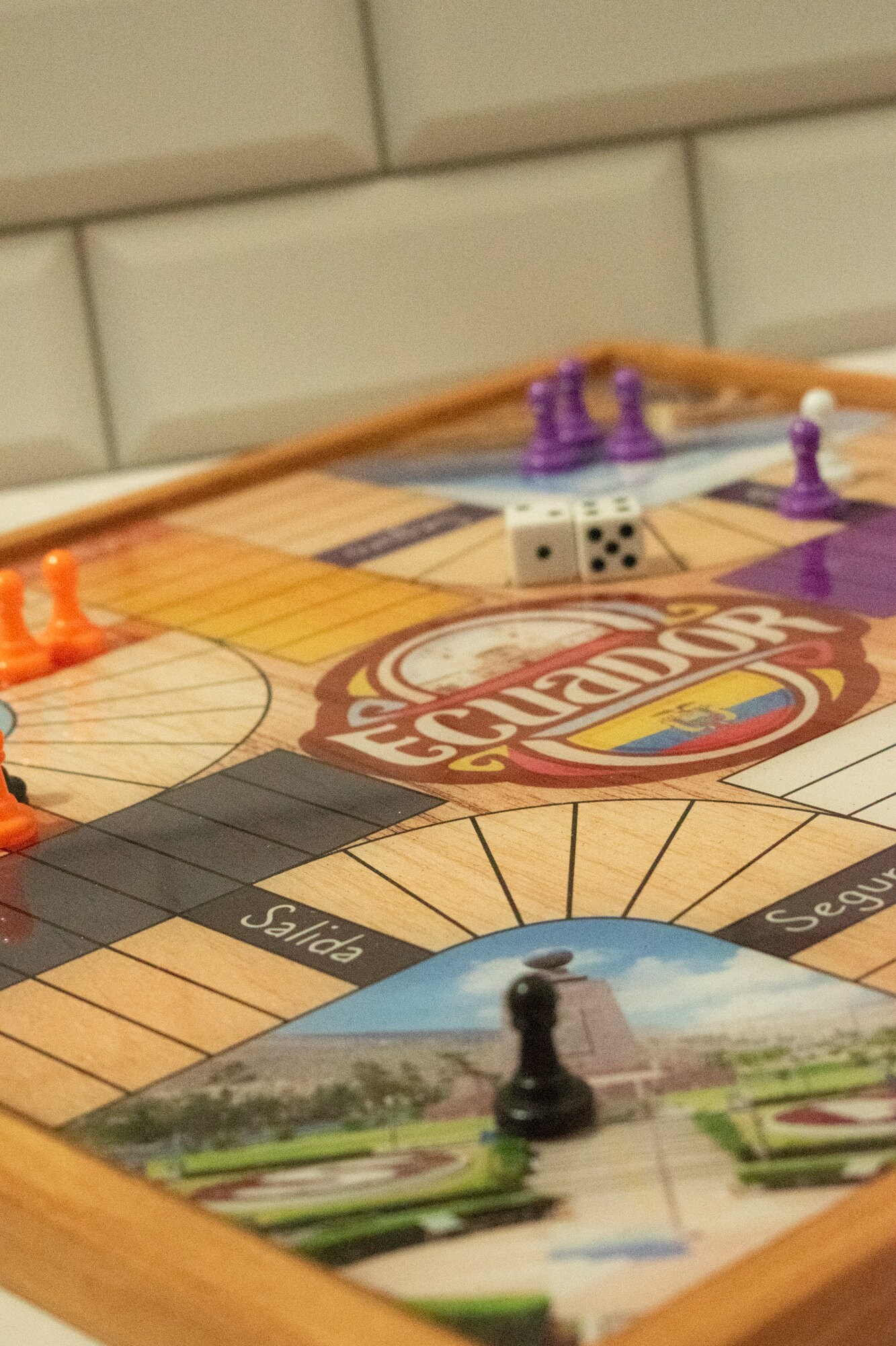 Parcheesi Board for 4 players ECUADOR BOARD. Hand Made with | Etsy