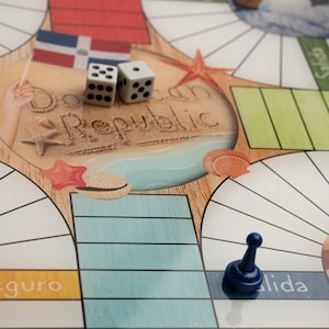 Parcheesi Board for 4 Players - DOMINICAN REPUBLIC BOARD. Hand Made ...