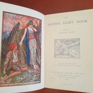 1904 the Brown Fairy Book First Edition: Andrew Lang, Henry J. Ford ...