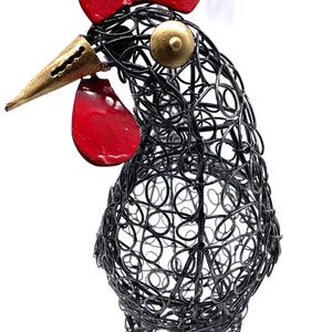 Hand Forged Recycled. Metal Wired Rooster - Etsy