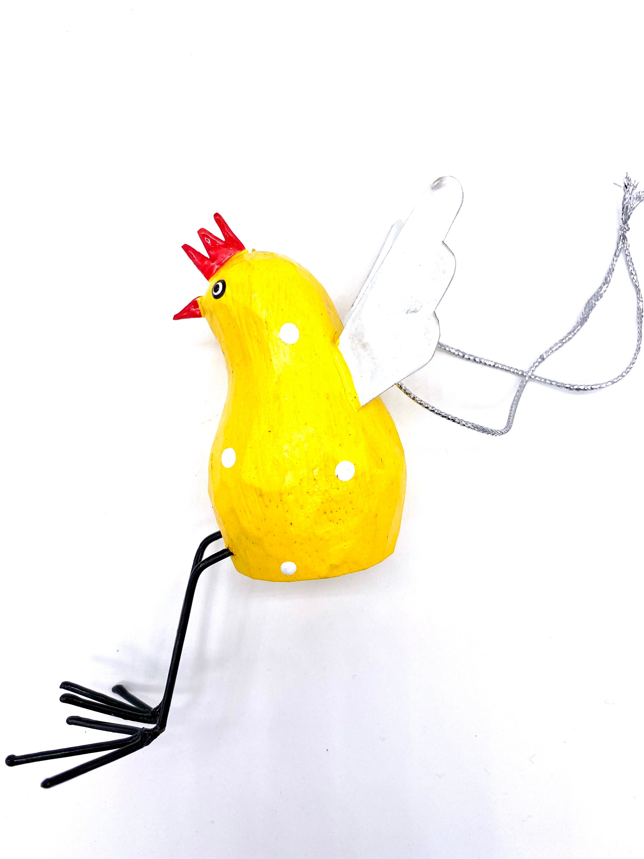 Adorno navideño de gallo punteado - Etsy España