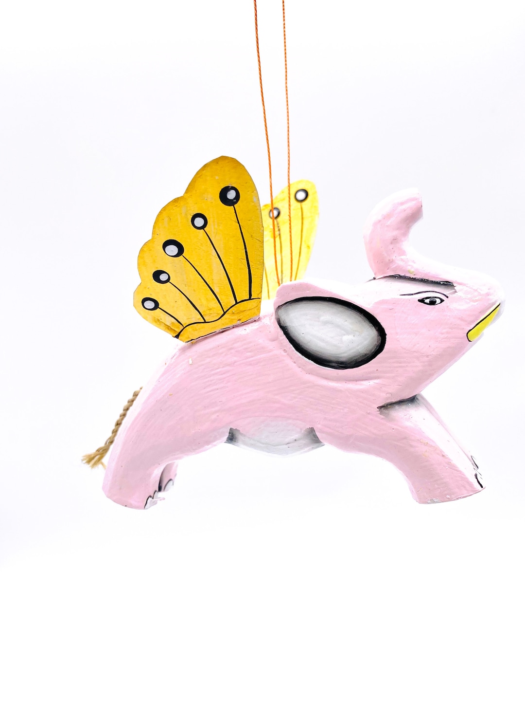 Pink Flying Elephant Christmas Tree Ornament - Etsy