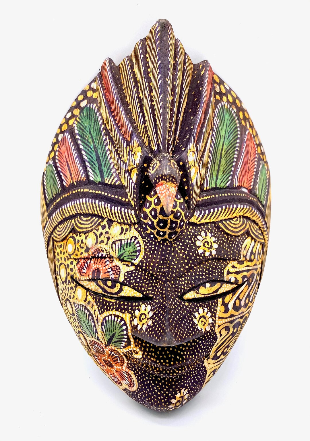 Hand Painted Javanese Batik Mask - Etsy
