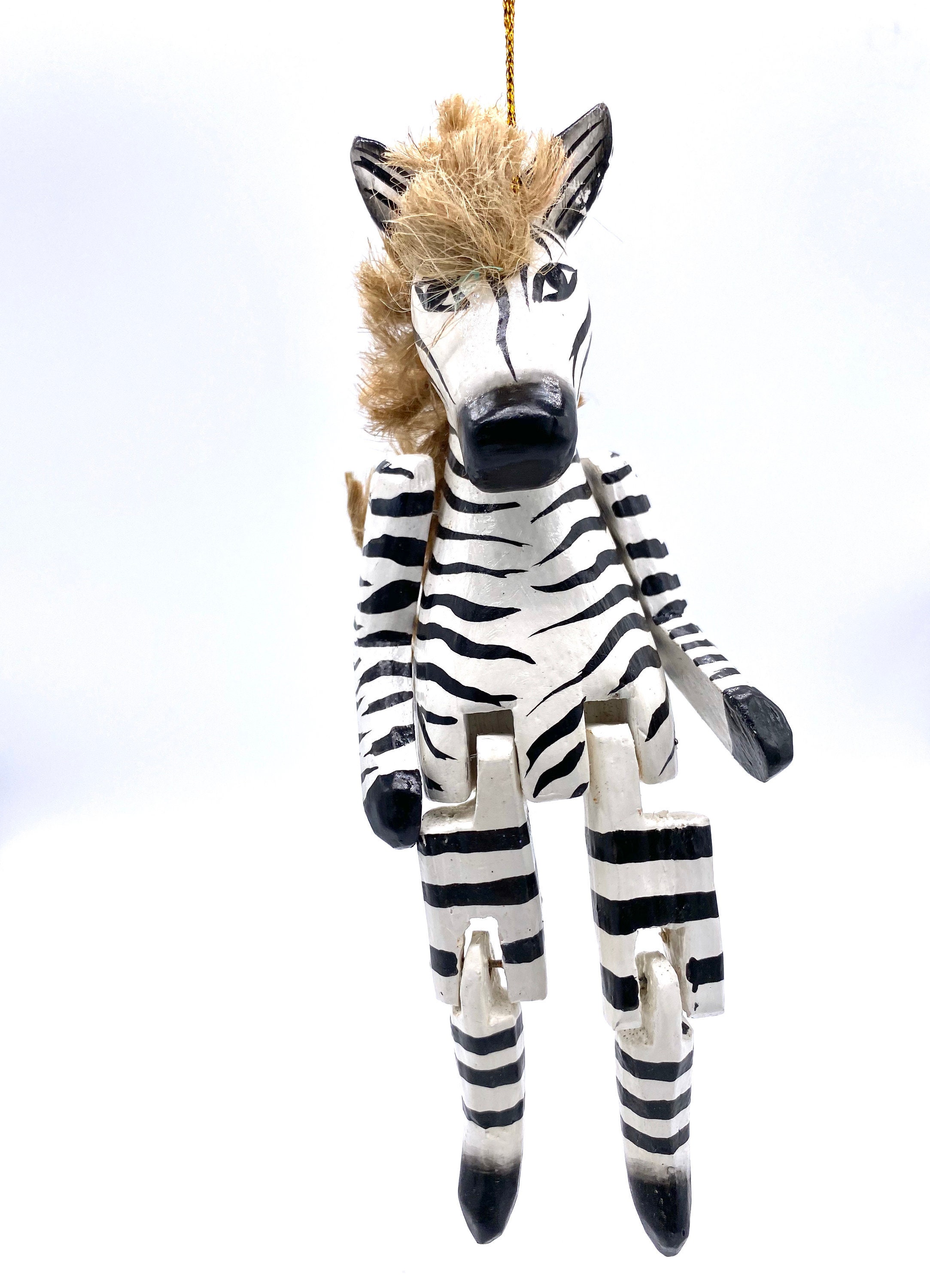 Hairy Mohawk Zebra Puppet Christmas Tree Ornament | Etsy