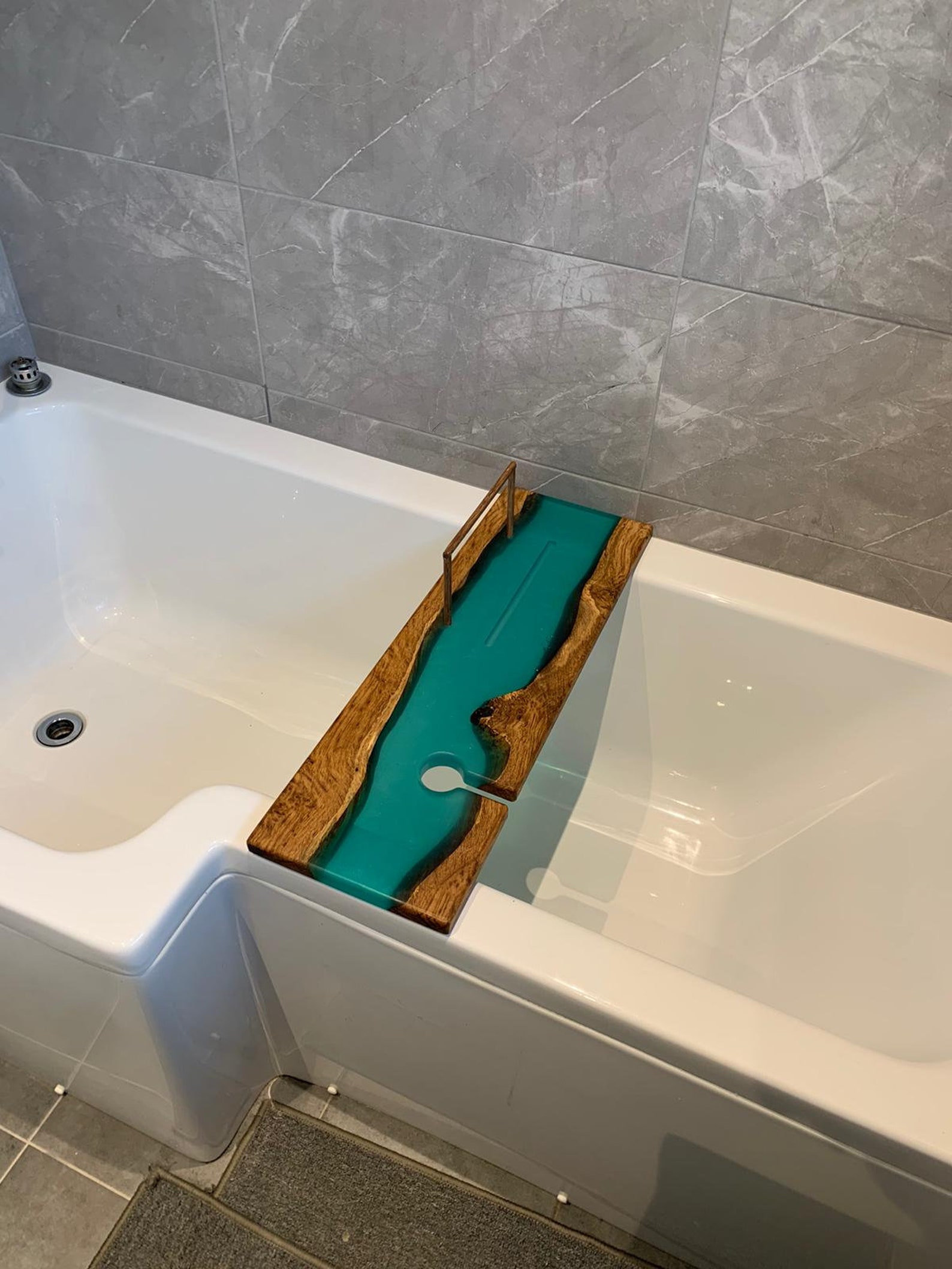 Timber Resin Bath Caddy - Etsy