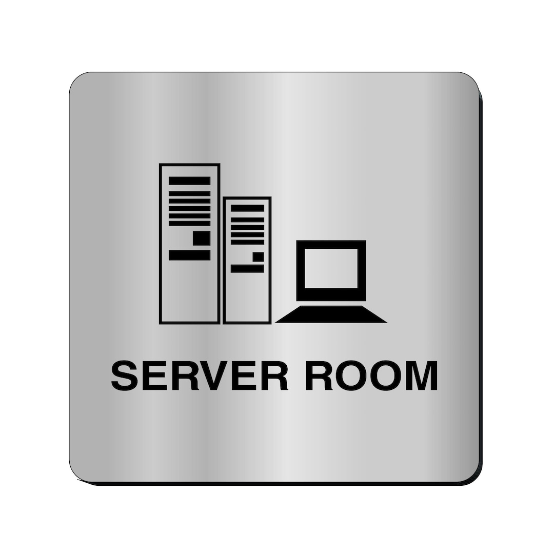 SERVER ROOM / UPS Room Stainless Steel Metal Cabin Door Sign for Office ...