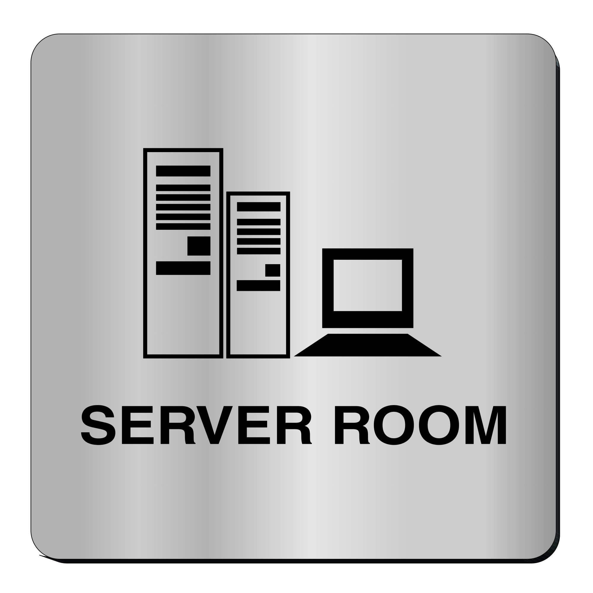 SERVER ROOM / UPS Room Stainless Steel Metal Cabin Door Sign for Office ...