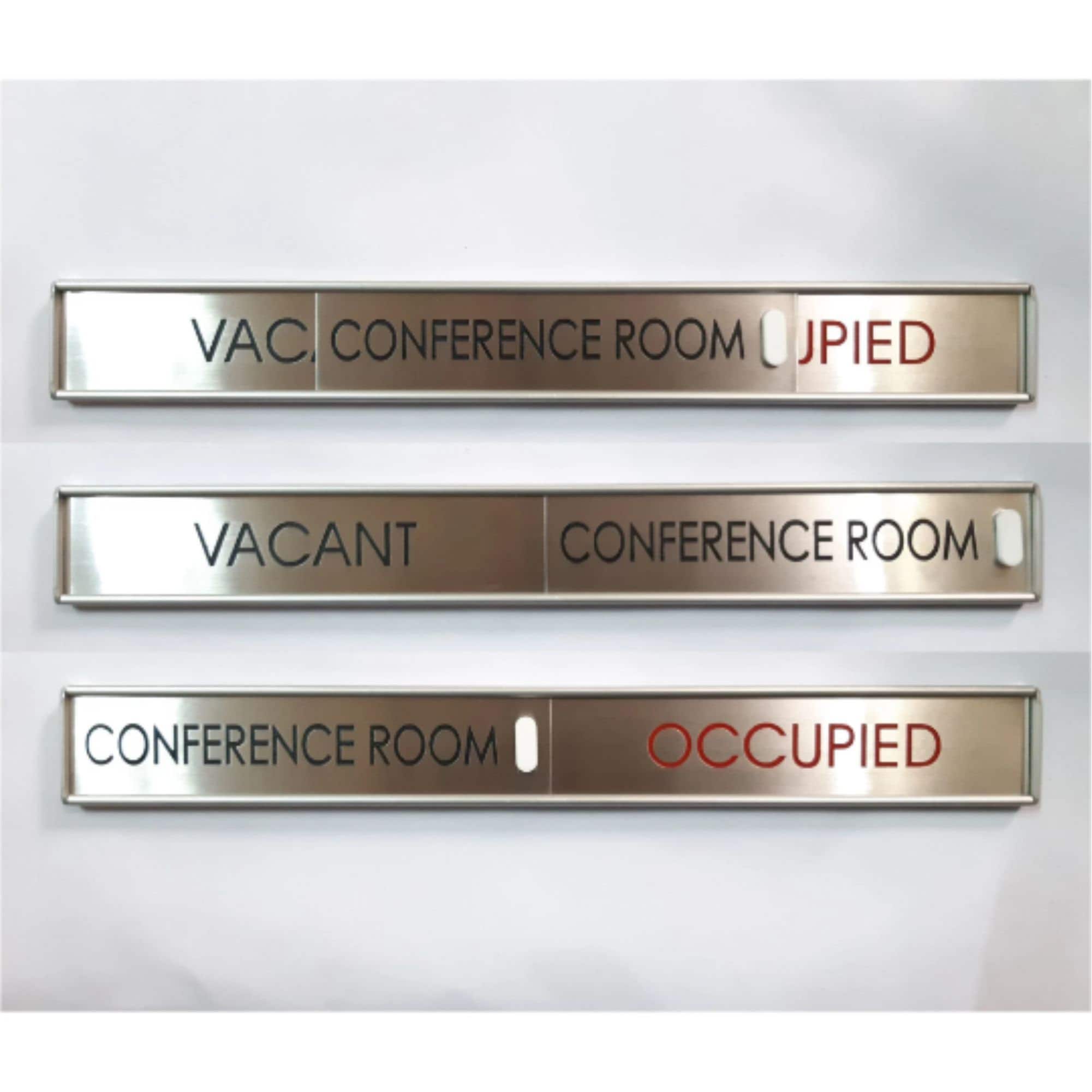 Meeting / Conference / Room VACANT / OCCUPIED Slider Door Nameplate ...
