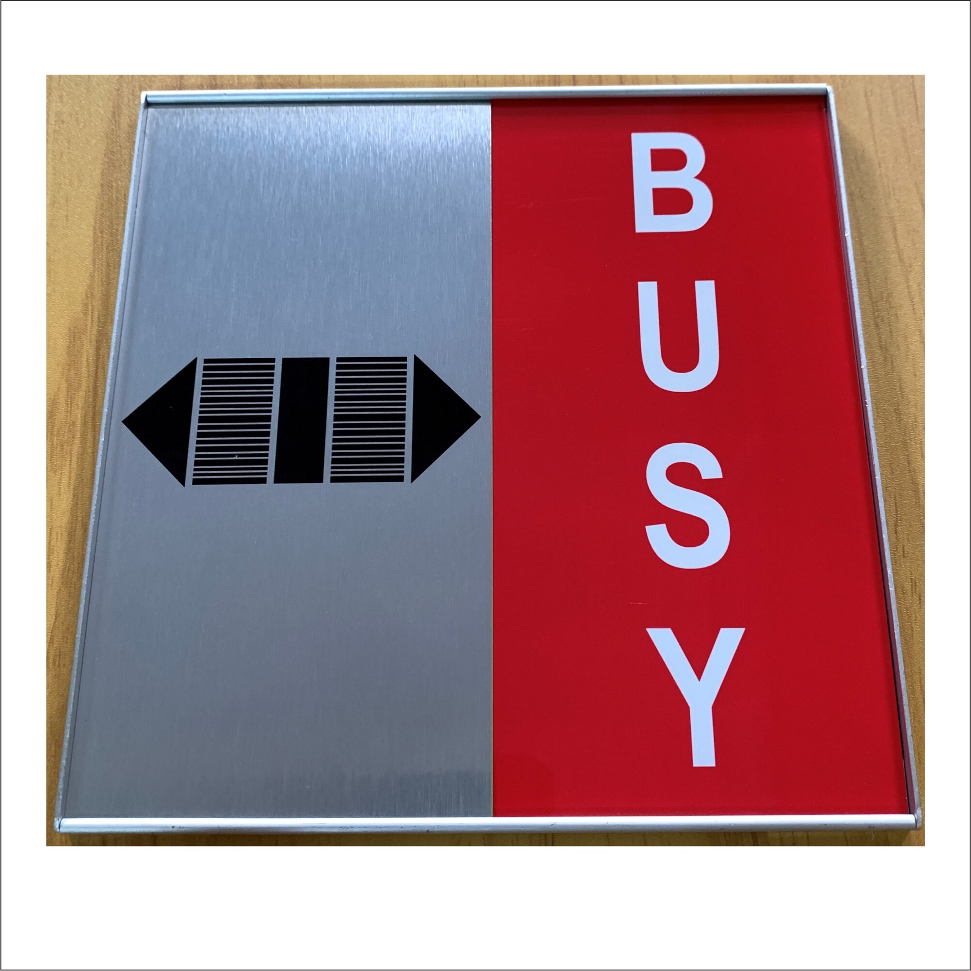 FREE | BUSY Slider Door Nameplate | Slider Name Plate | Office Door ...
