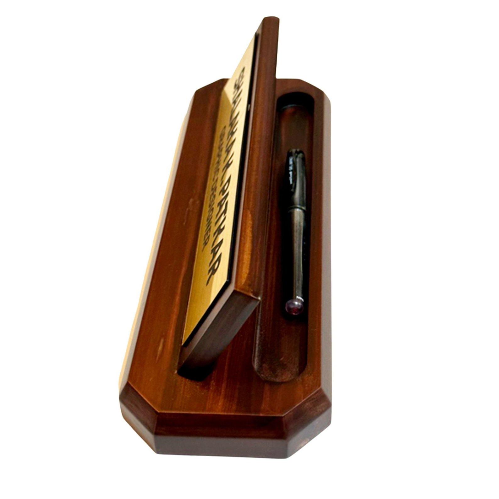 Executive Personalized Desk Name Plate, Pen Holder, Custom Engraved ...