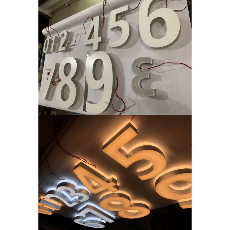 Acrylic LED House / Office / Shop Numbers | Address House Number ...