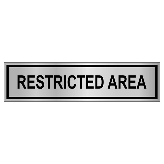 RESTRICTED AREA Stainless Steel Metal Cabin Door Sign for | Etsy